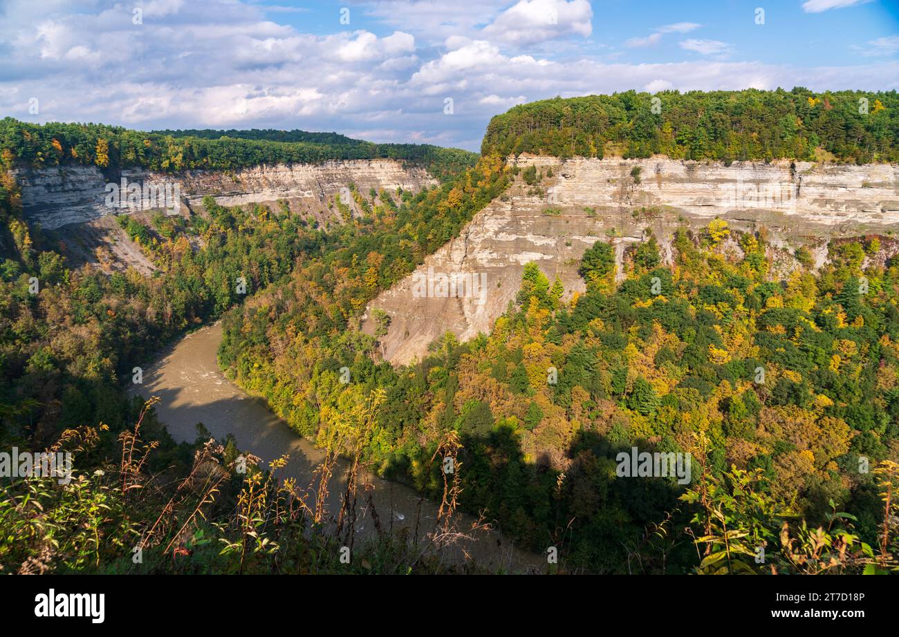 The Genesee River at Letchworth State Park in New York State Stock ...