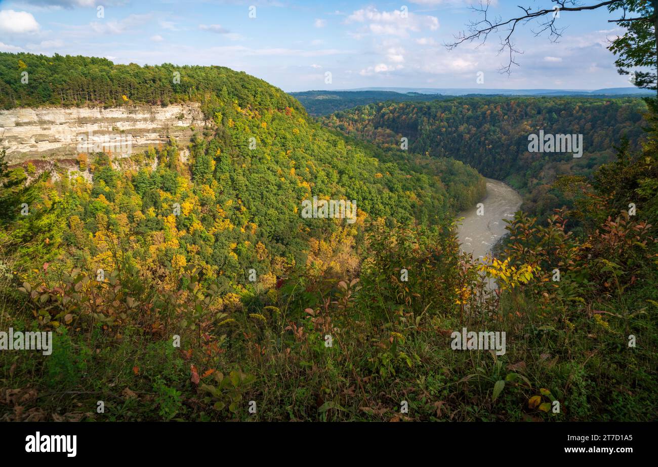The Genesee River at Letchworth State Park in New York State Stock ...