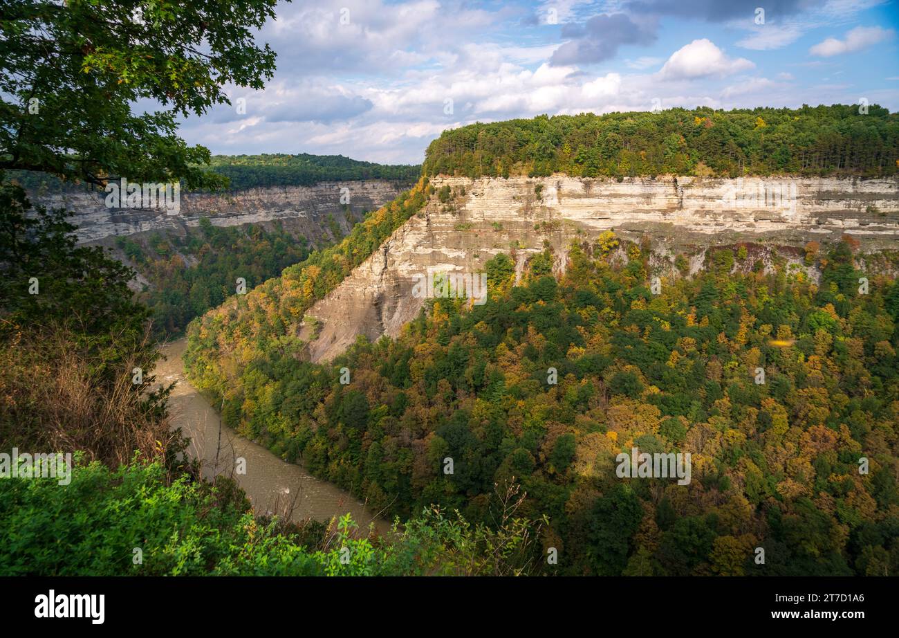 The Genesee River at Letchworth State Park in New York State Stock ...