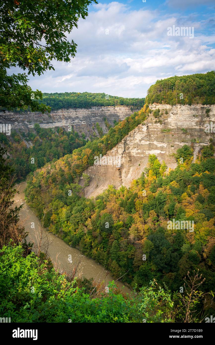 The Genesee River at Letchworth State Park in New York State Stock ...
