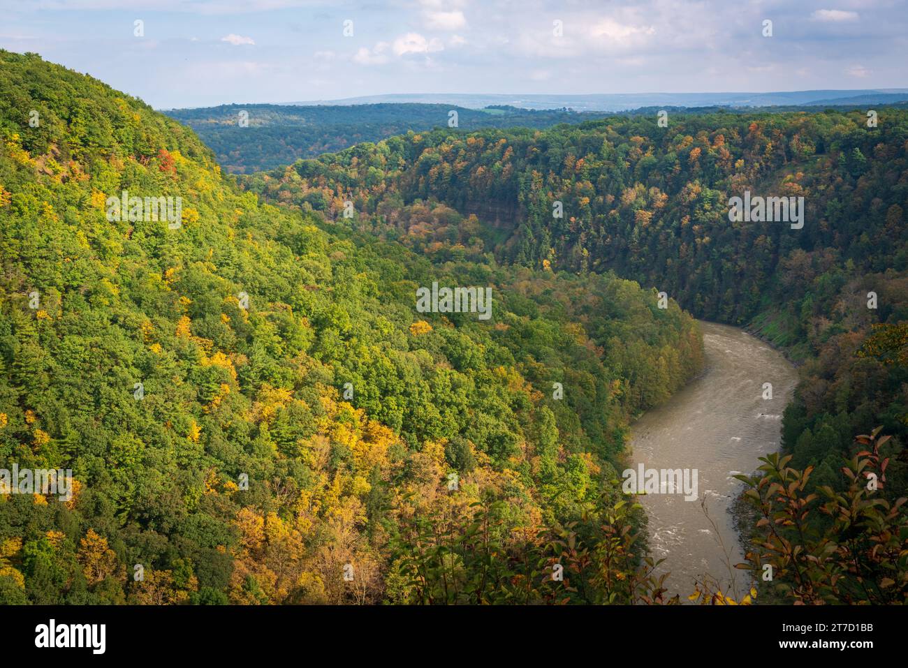 The Genesee River at Letchworth State Park in New York State Stock ...