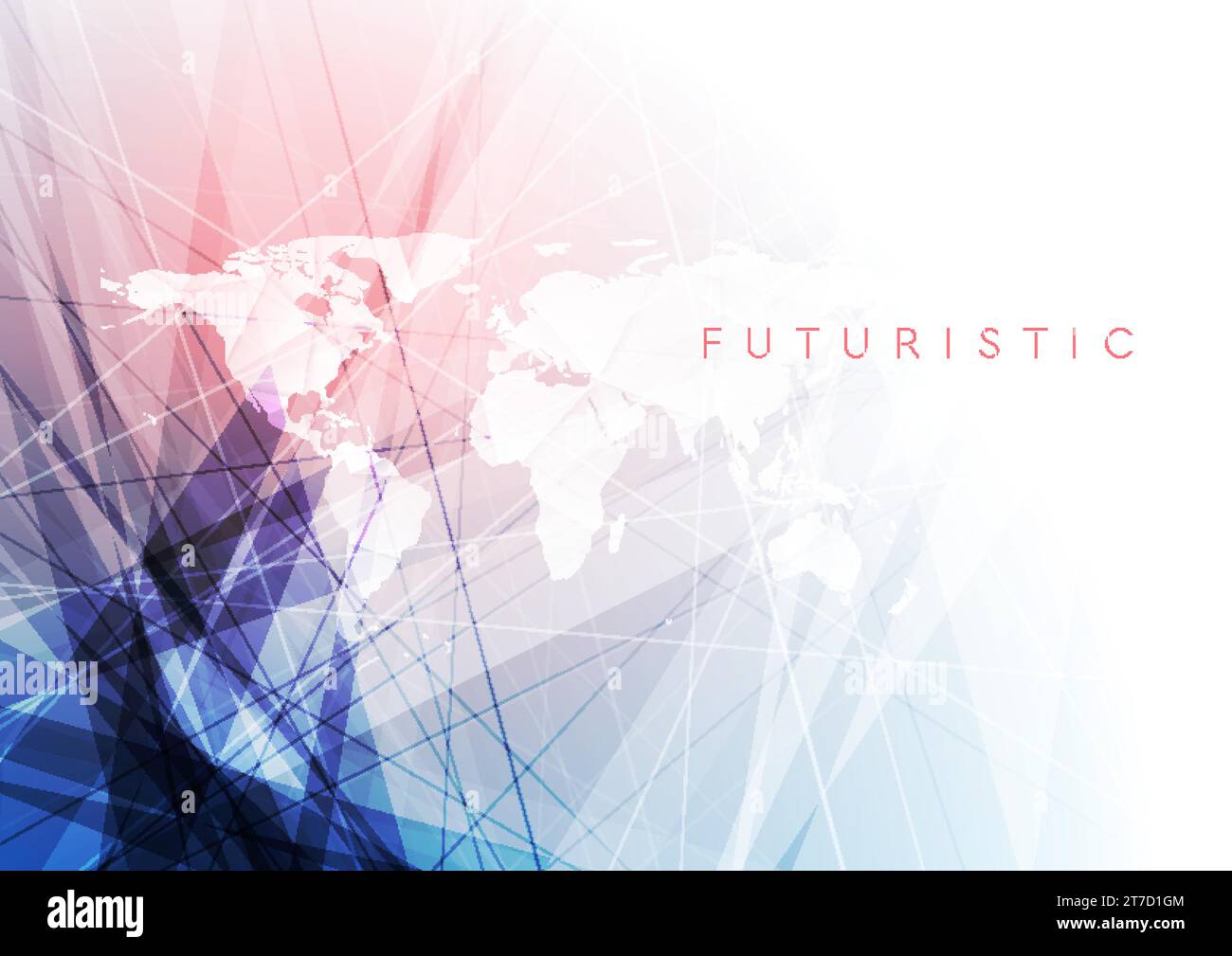 Blue layout futuristic world map hi-res stock photography and images ...