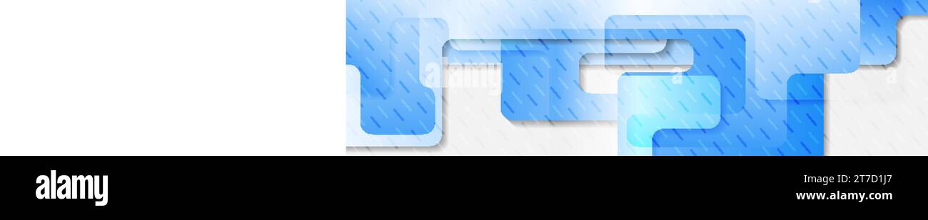 Blue and grey abstract tech geometry background. Glossy vector banner ...