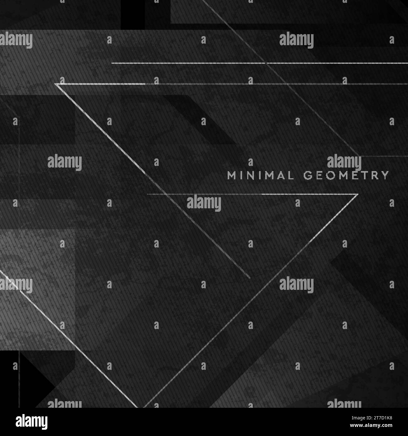 Dark grey grunge minimal geometry abstract background. Vector tech art ...