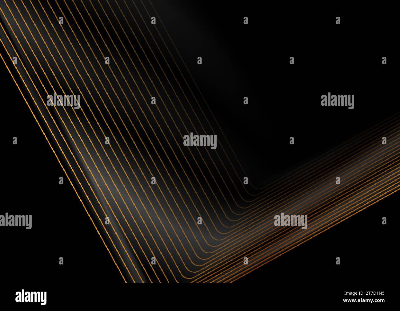 Black abstract tech luxury smooth background with golden lines. Vector ...