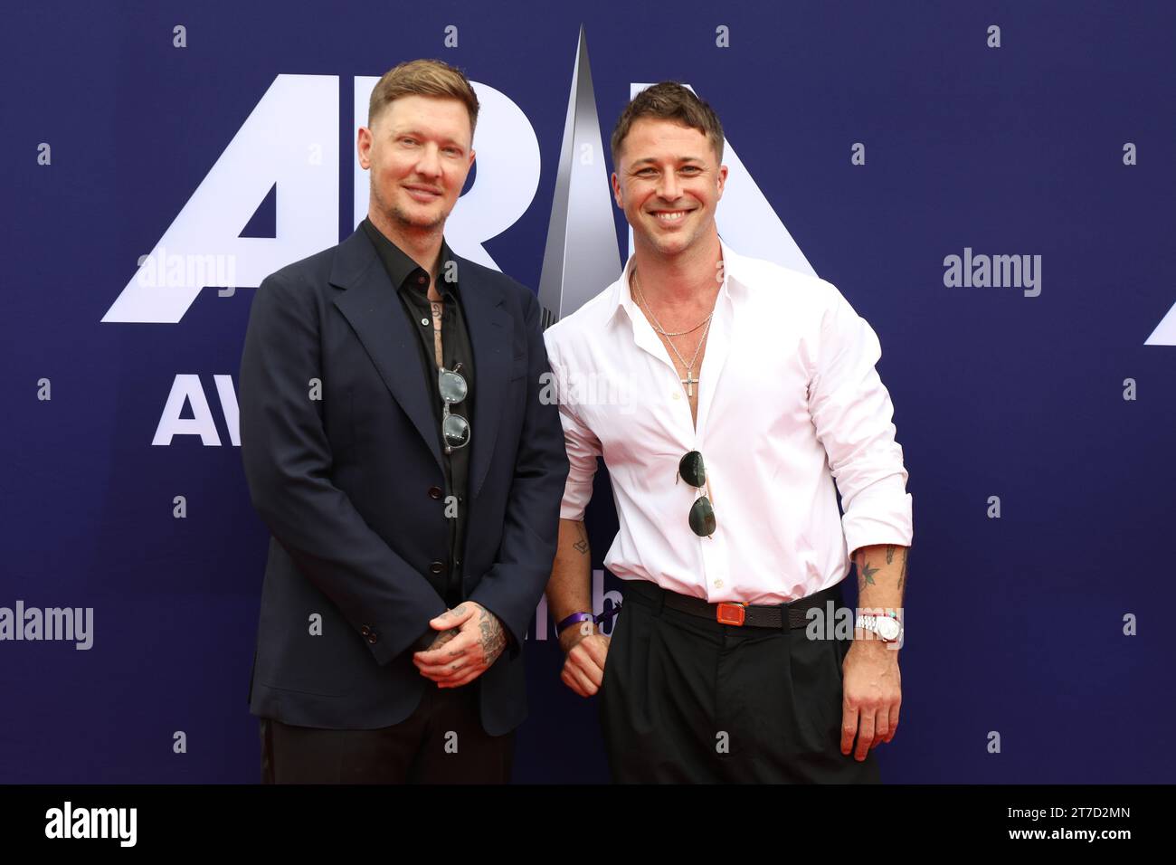 Sydney, Australia. 15th November 2023. Rob Farnham and Tim Wheatley attend the 2023 ARIA ...