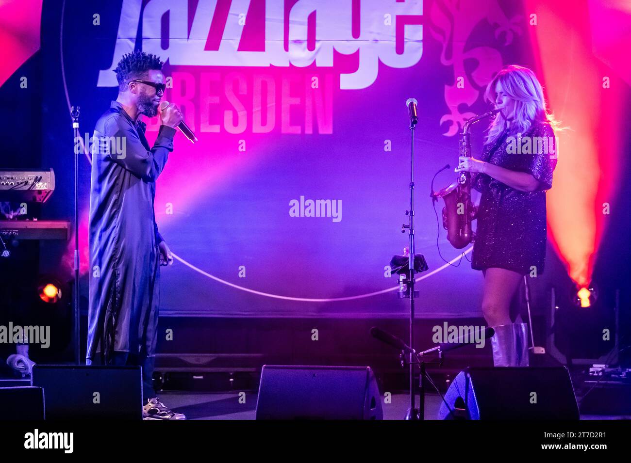 Candy Dulfer auf der „We Never Stop“-Tour bei den 23. Dresdener Jazztagen im Ostra-Dome. Dresden ...