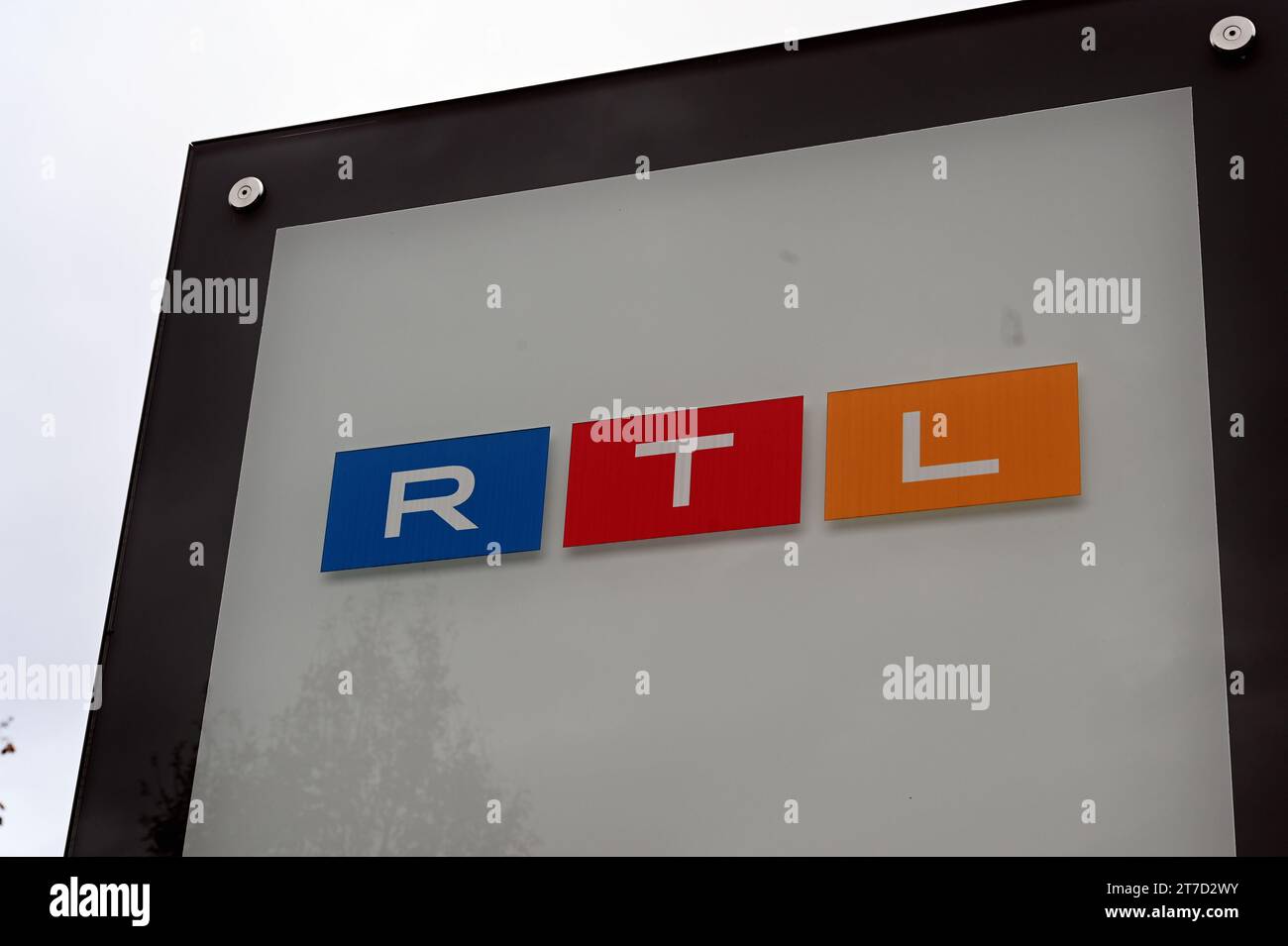 Cologne, Germany. 14th Nov, 2023. Lettering Logo of RTL Television, RTL ...