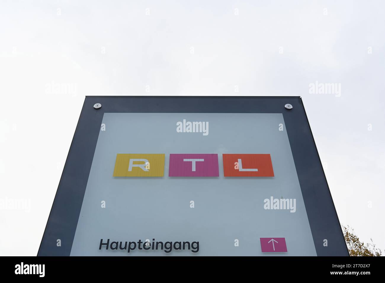 Cologne, Germany. 14th Nov, 2023. Lettering Logo of RTL Television, RTL ...