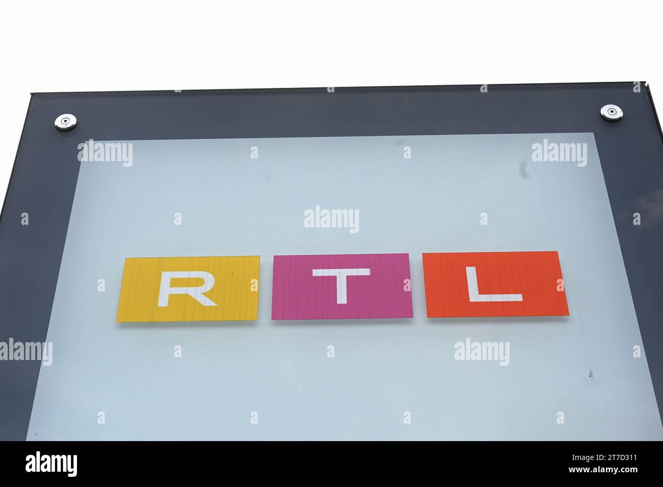 Cologne, Germany. 14th Nov, 2023. Lettering Logo of RTL Television, RTL ...