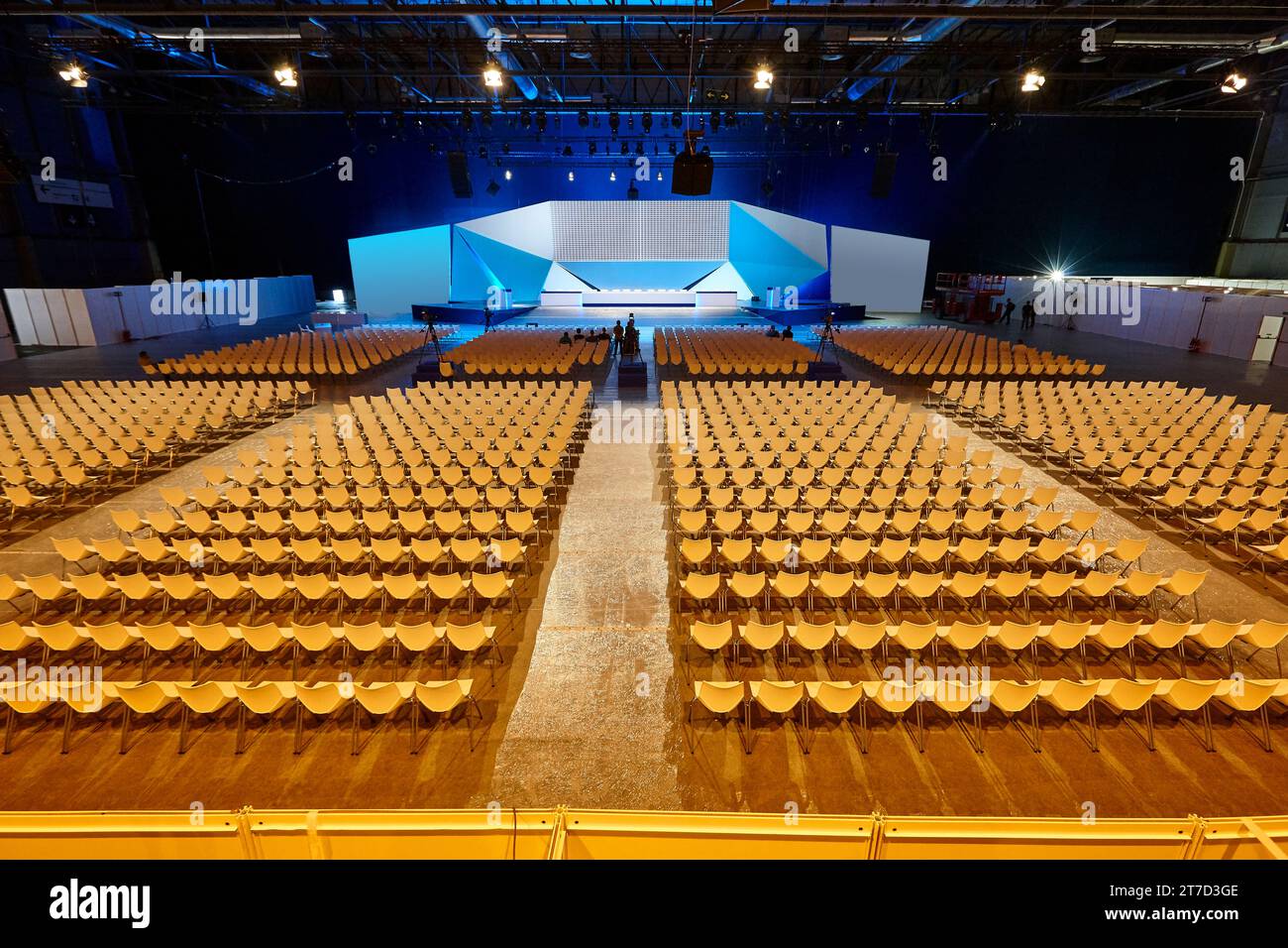Conference hall. Convention center with podium. Professional meeting ...