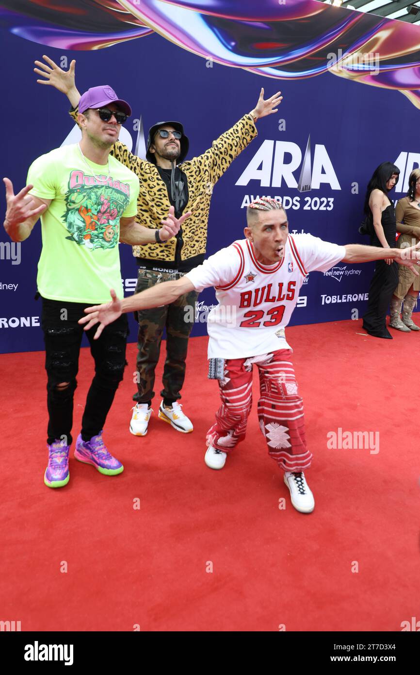 Sydney, Australia. 15th November 2023. MC Bliss, DJ Izm and Eso of ...