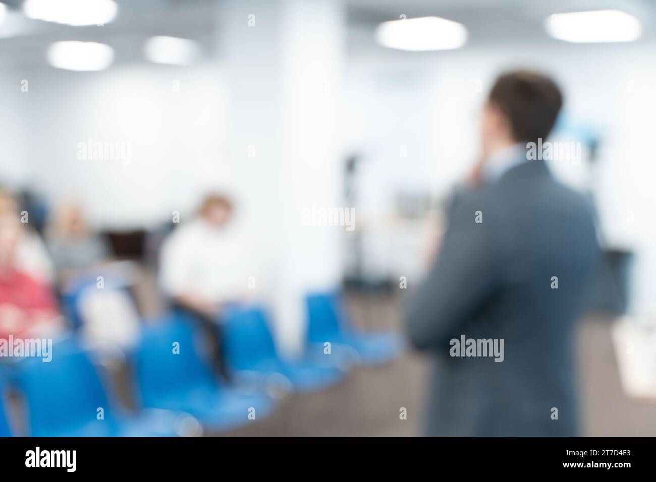 Male speaker at a conference, seminar, lecture. Personal growth ...