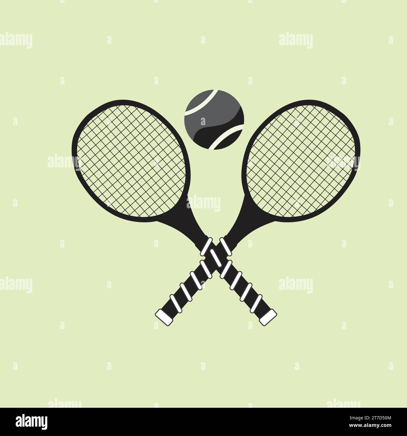 tennis ball and racket in vector format Stock Vector Image & Art - Alamy