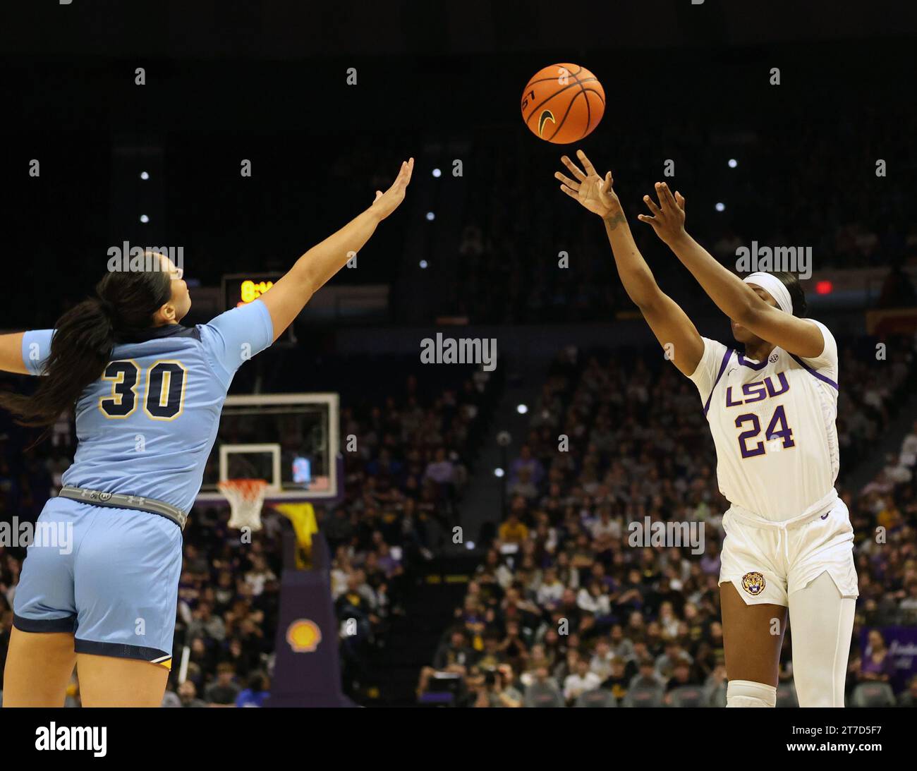 Baton Rouge, USA. 14th Nov, 2023. LSU Lady Tigers guard Aneesah Morrow ...