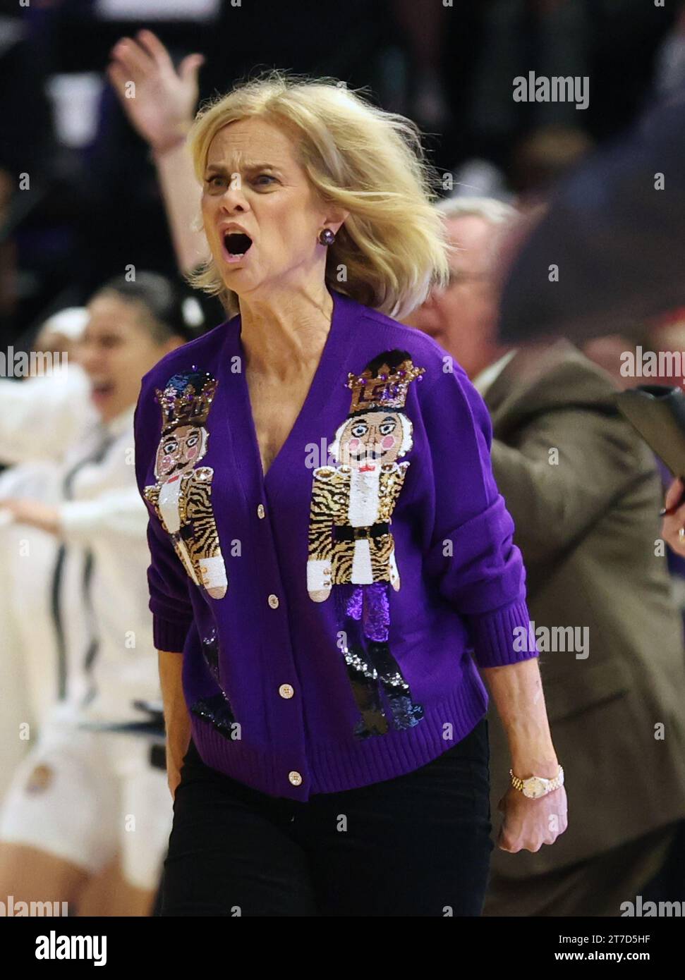 Baton Rouge, USA. 14th Nov, 2023. LSU Lady Tigers head coach Kim Mulkey ...
