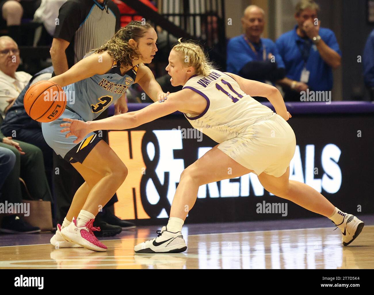 Baton Rouge, USA. 14th Nov, 2023. LSU Lady Tigers guard Hailey Van Lith ...