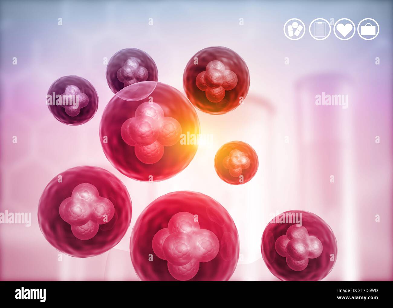 Human cells background. 3d illustration Stock Photo - Alamy