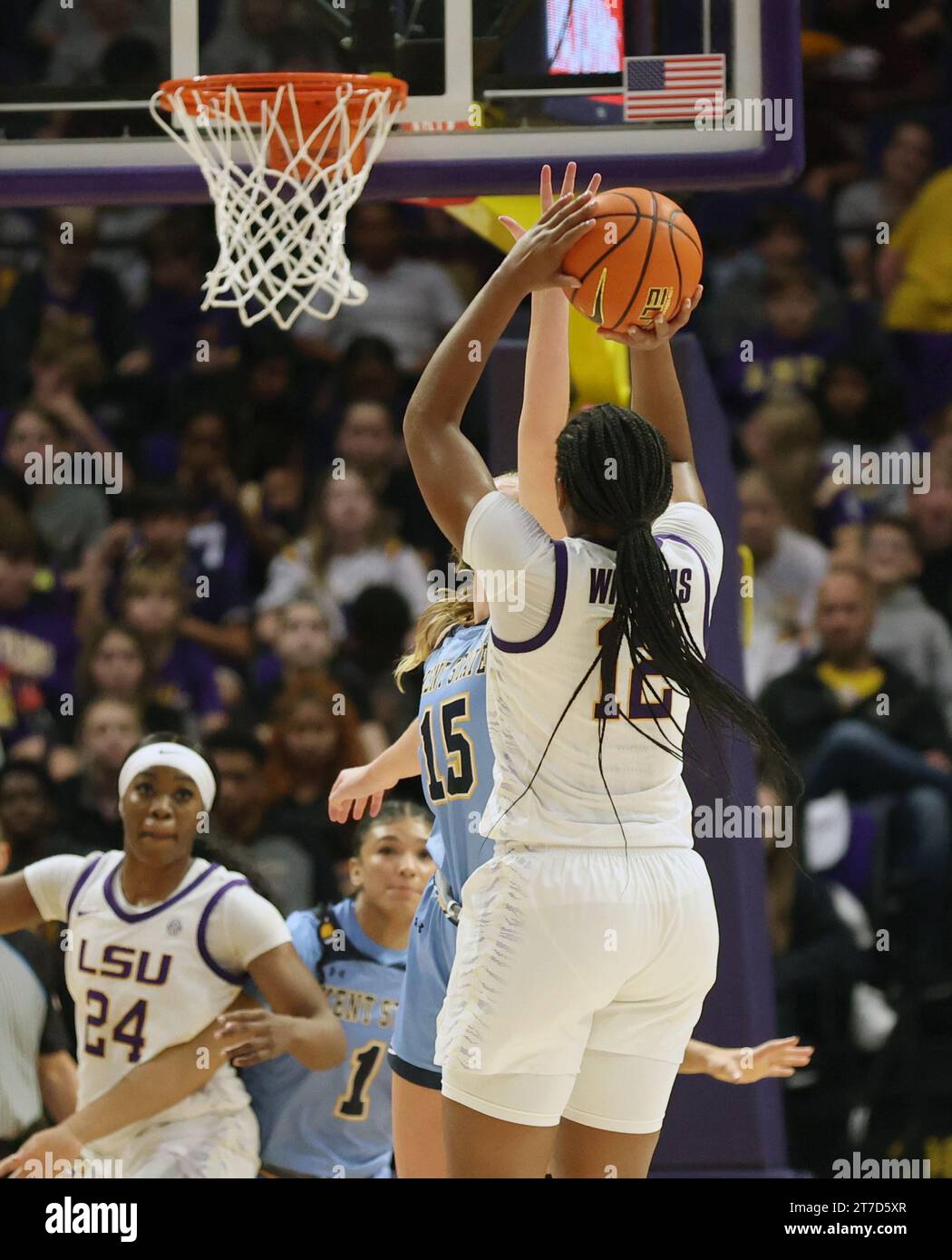 Baton Rouge, USA. 14th Nov, 2023. LSU Lady Tigers guard Mikaylah ...