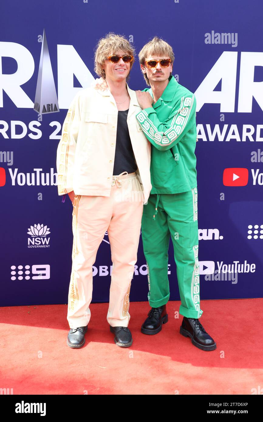 Sydney, Australia. 15th November 2023. Members of Lime Cordiale Oli ...