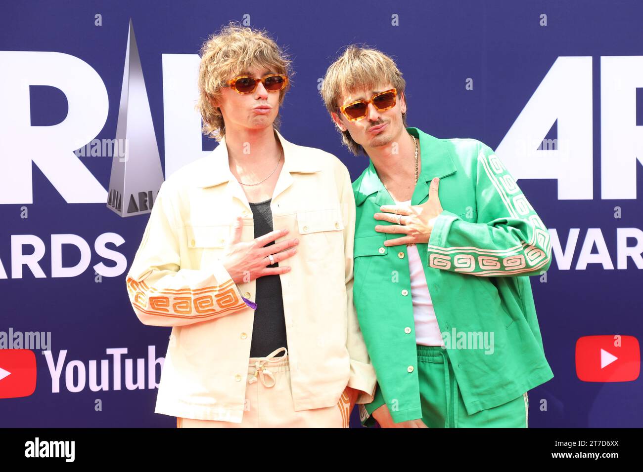 Sydney, Australia. 15th November 2023. Members of Lime Cordiale Oli ...
