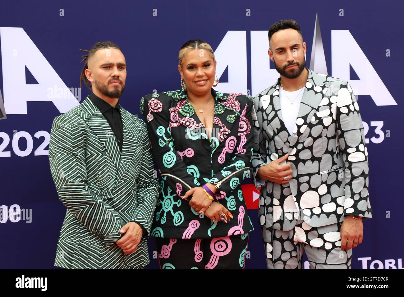 Sydney, Australia. 15th November 2023. L-R: Kobie Dee, Barkaa and Matty ...