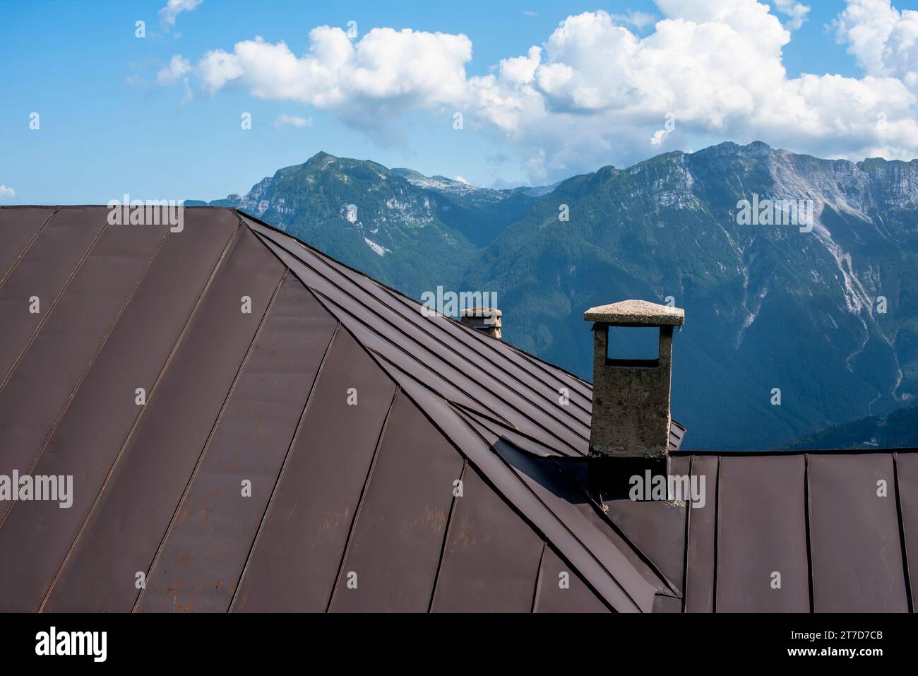 Traditional mountain hut roof chimney hi-res stock photography and ...