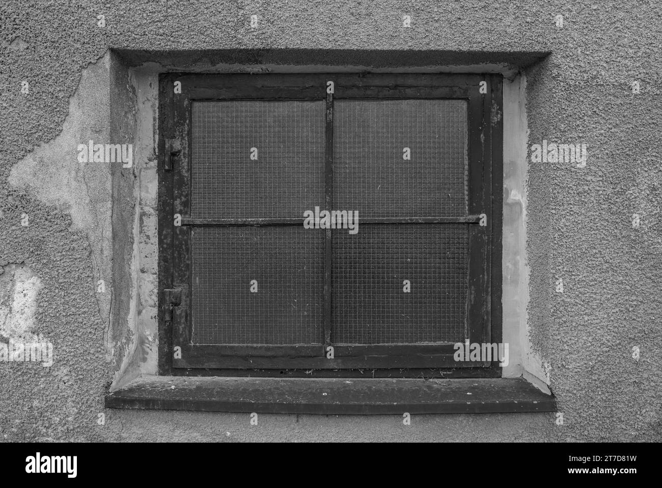 An old window in an ancient beautiful building in Western Europe Stock ...
