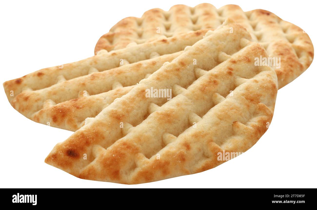 Greek pita bread or flatbread closeup and isolated Stock Photo - Alamy