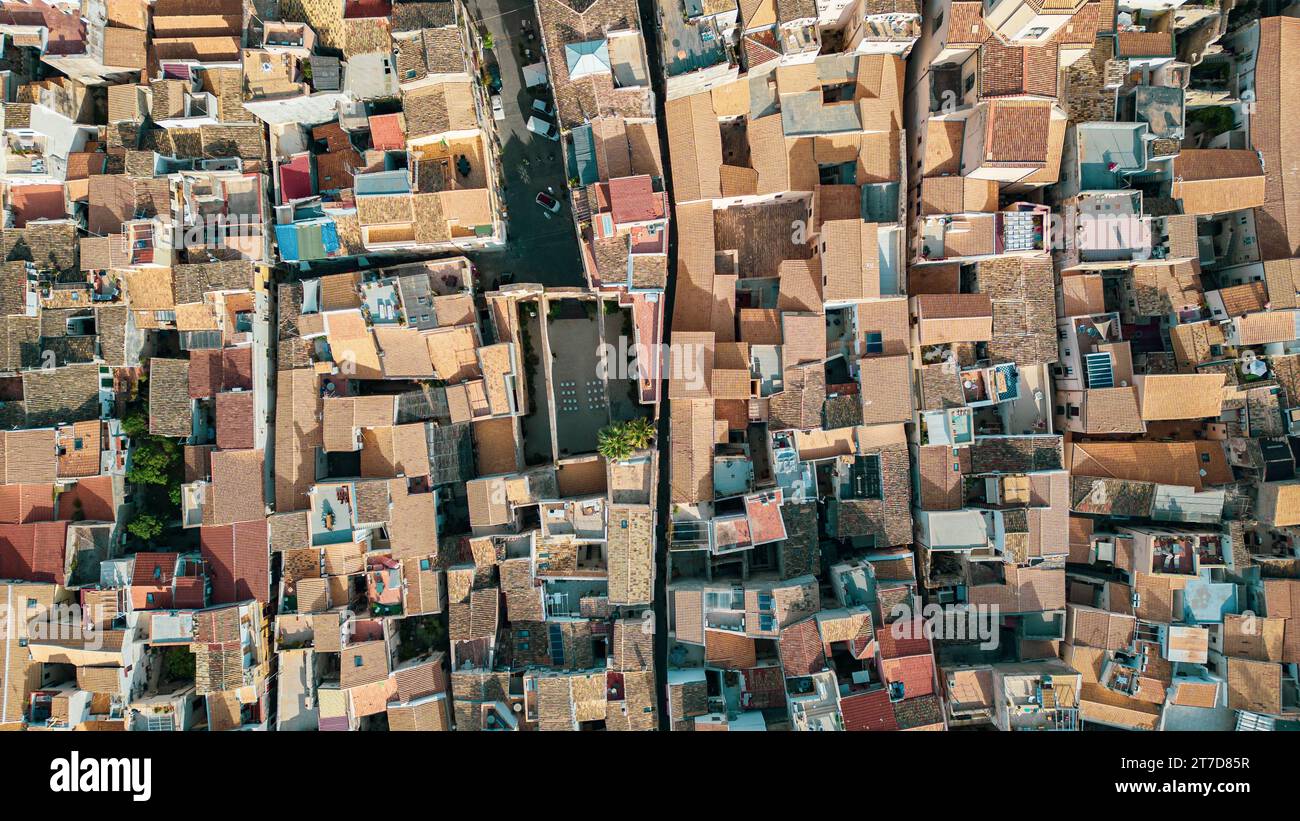 Aerial photo of the town of Syracuse in Sicily Stock Photo - Alamy