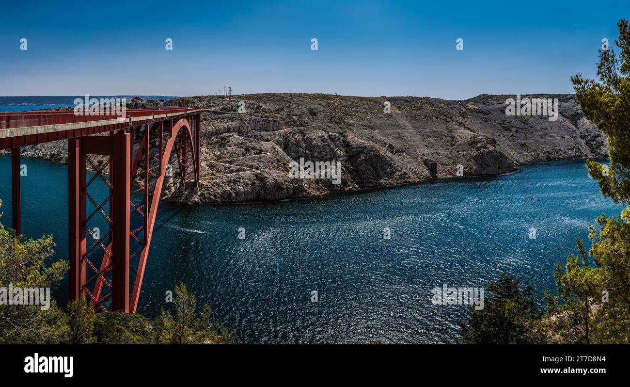 The Maslenica Bridge is a deck arch bridge carrying the D8 state road ...