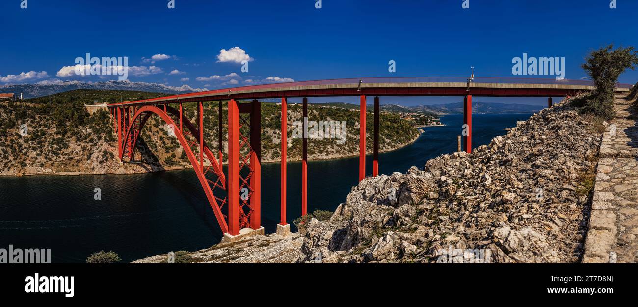 The Maslenica Bridge is a deck arch bridge carrying the D8 state road ...