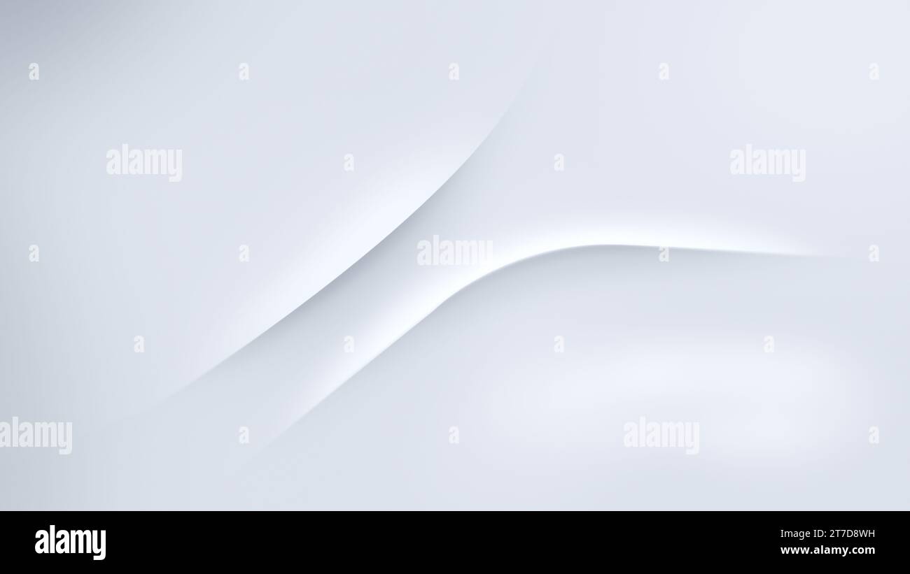 Bent lines with light effect and shadow on a light gray background ...