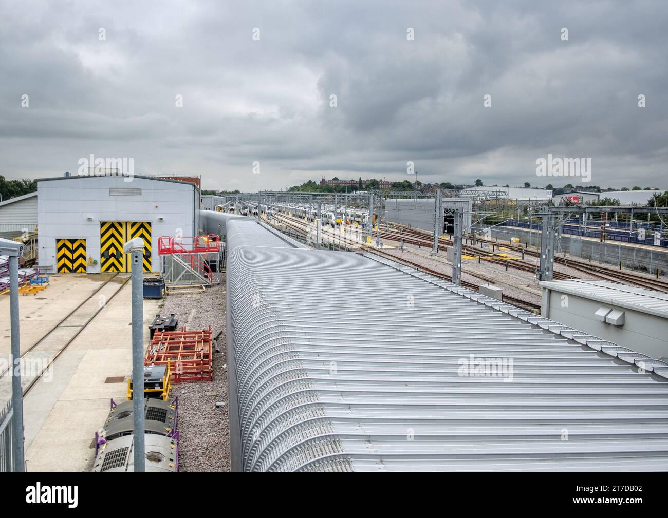 A view of the buildings of Hornsey train depot Stock Photo - Alamy