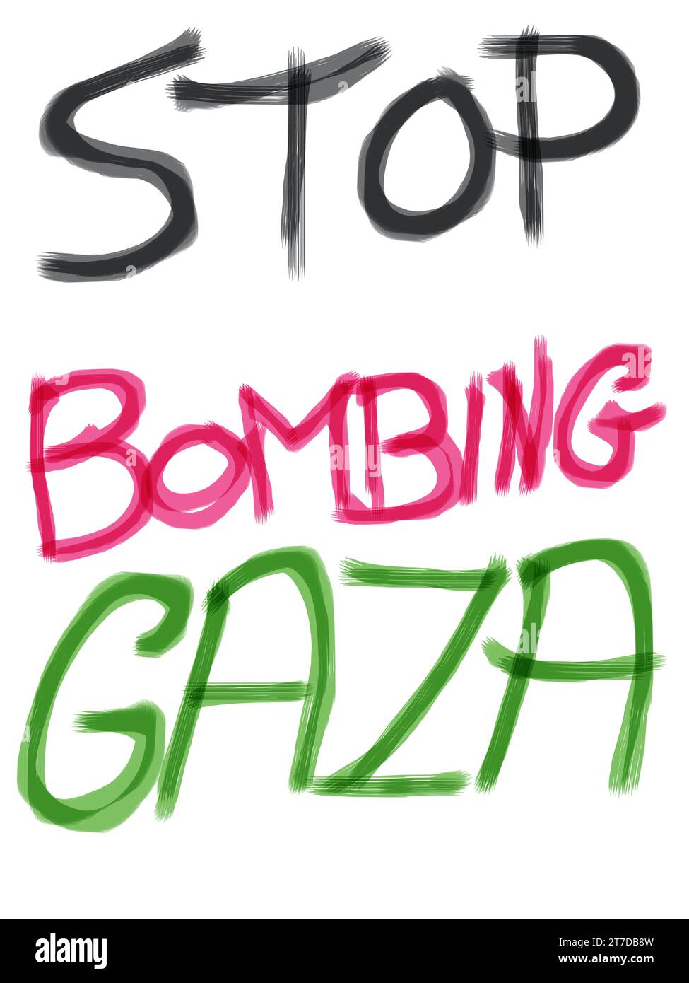 Stop Bombing Gaza. Brush effect. Symbol Poster Stock Vector Image & Art ...
