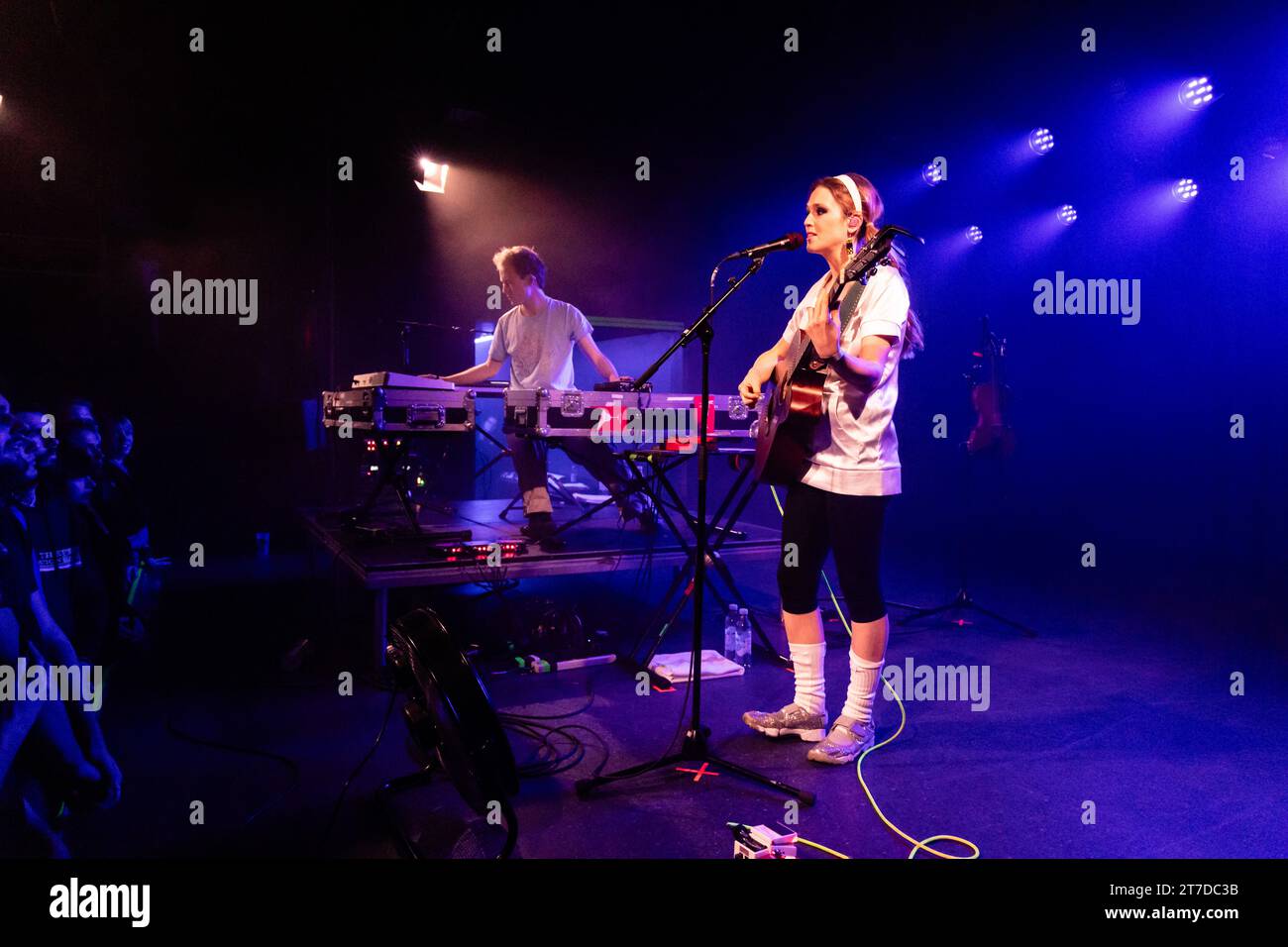 Copenhagen, Denmark. 14th Nov, 2023. The English duo Jockstrap performs ...