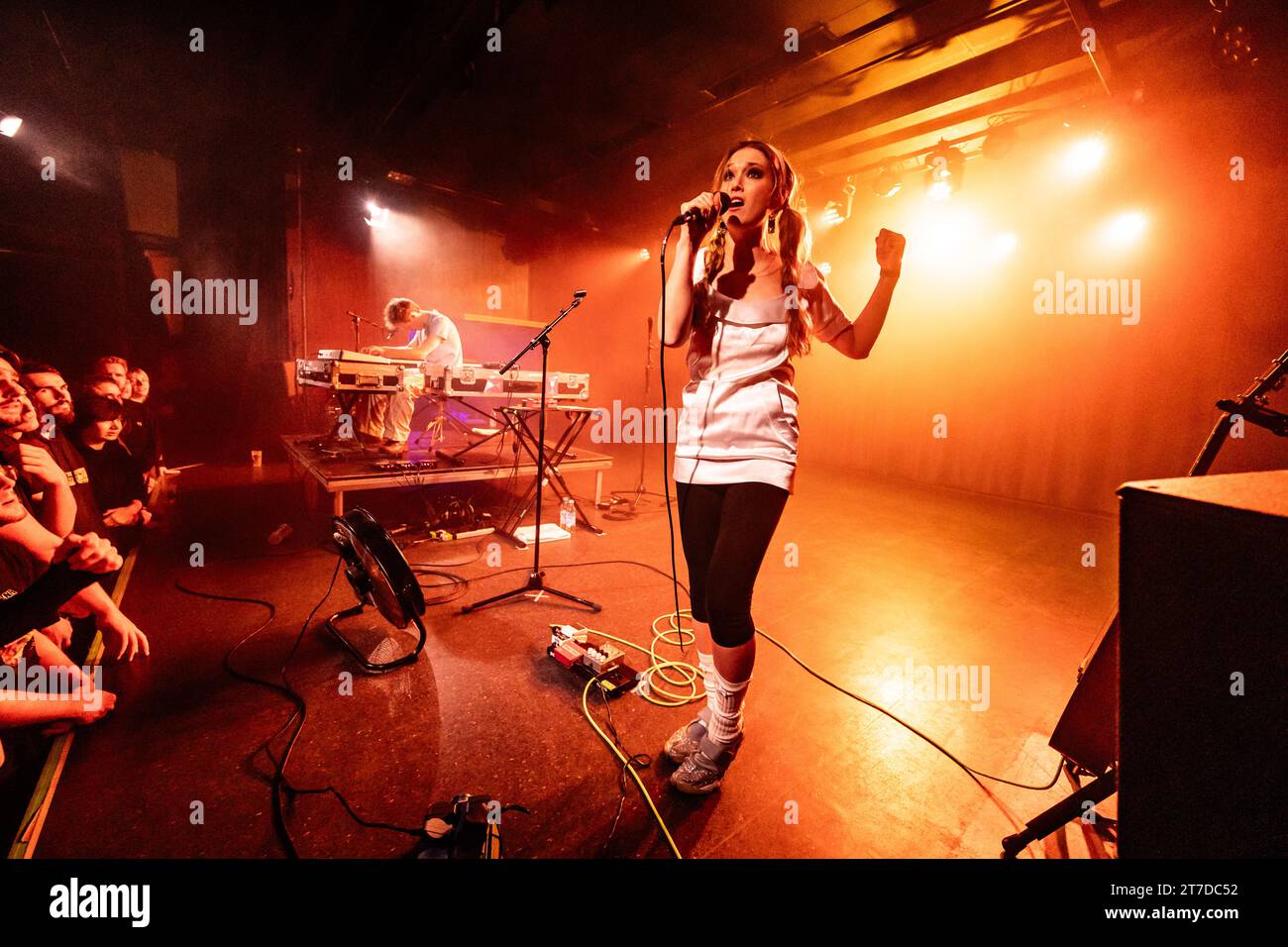 Copenhagen, Denmark. 14th Nov, 2023. The English duo Jockstrap performs a live concert at VEGA ...