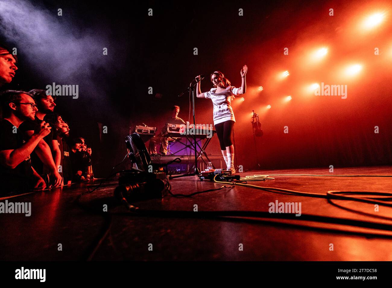 Copenhagen, Denmark. 14th Nov, 2023. The English duo Jockstrap performs ...