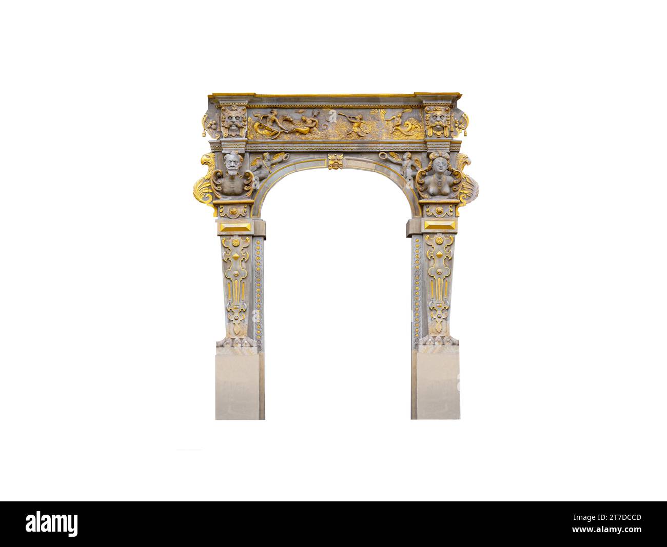 medieval arch isolated on a white background Stock Photo - Alamy