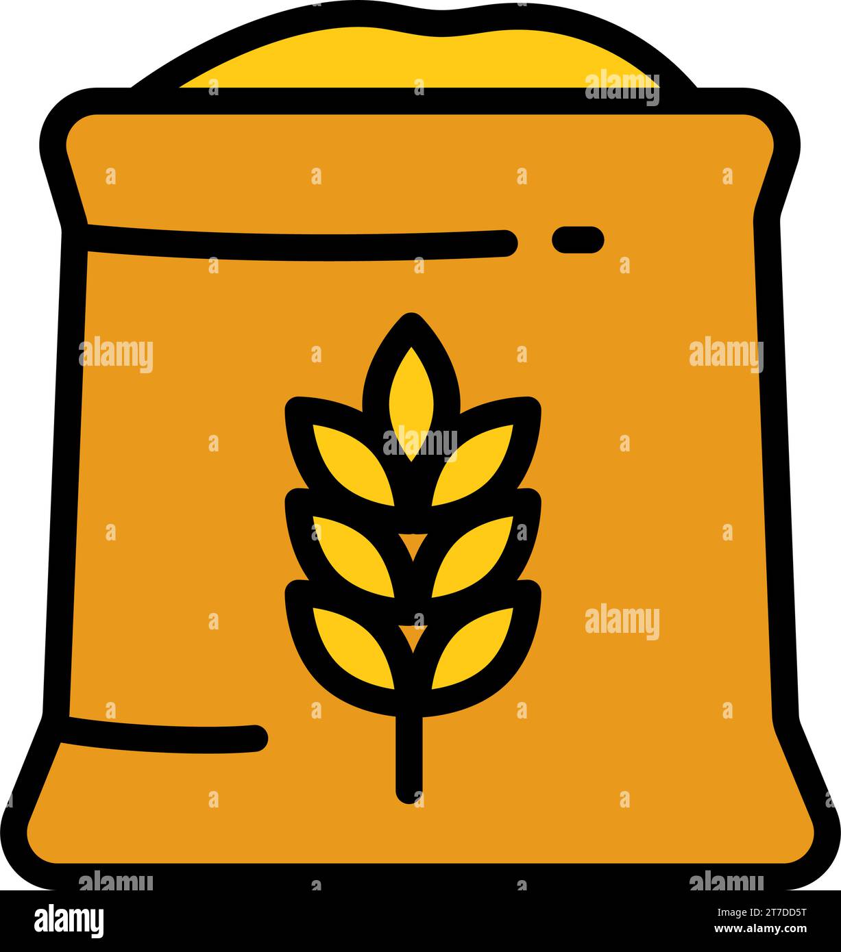 Seed bag color vector icon. Seed bag icon, flat simple element illustration from agriculture ...