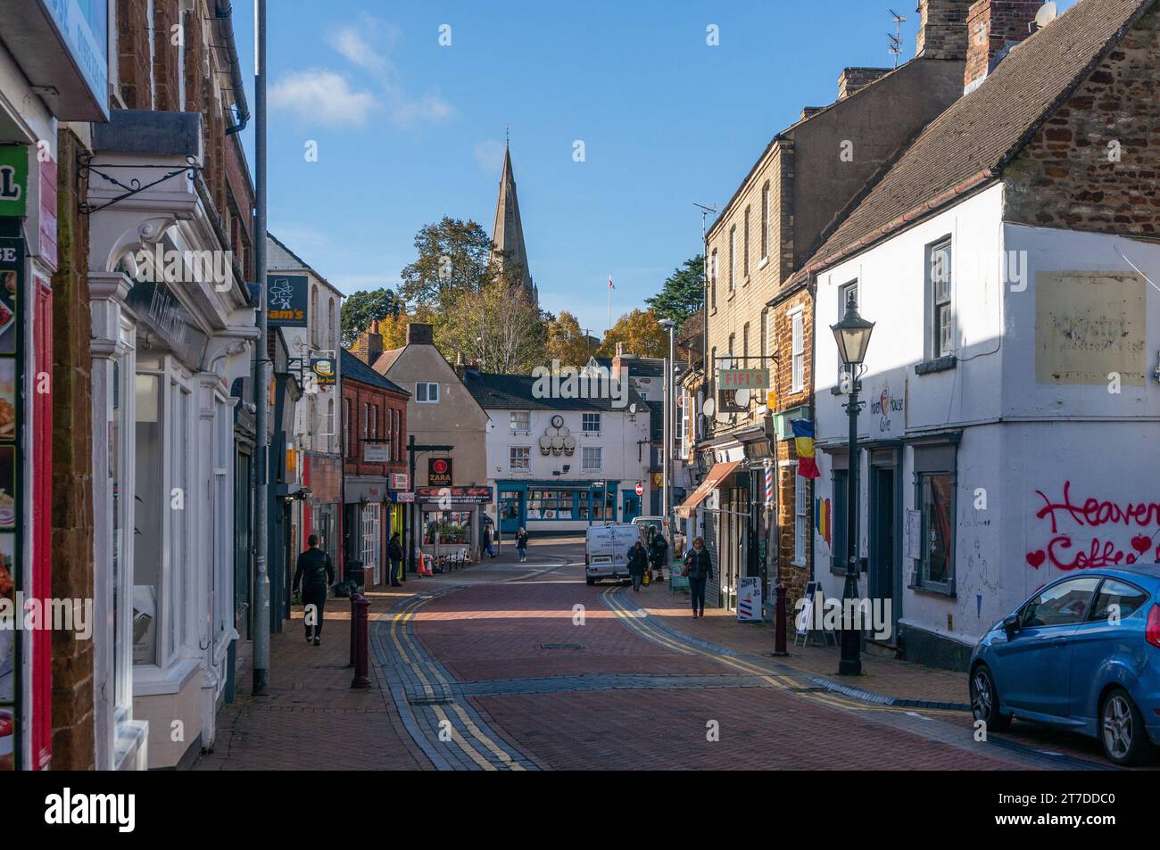 Street scene, town centre, Wellingborough, Northamptonshire, UK Stock ...
