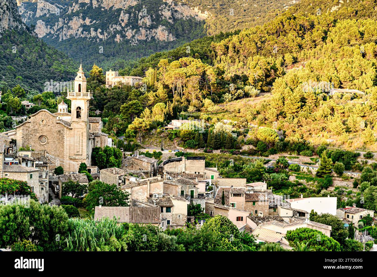 Beautiful views of the famous and picturesque town of Valldemosa ...