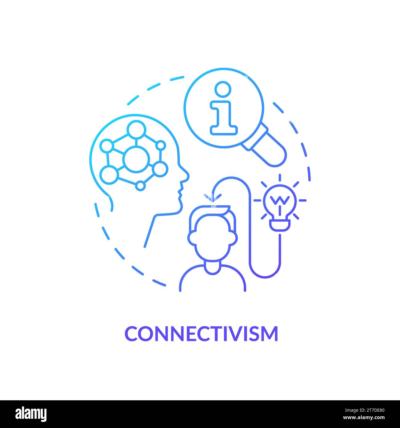 Gradient line icon connectivism concept Stock Vector Image & Art - Alamy