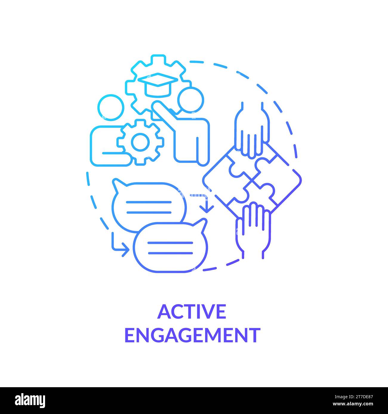 Gradient line icon active engagement concept Stock Vector Image & Art - Alamy