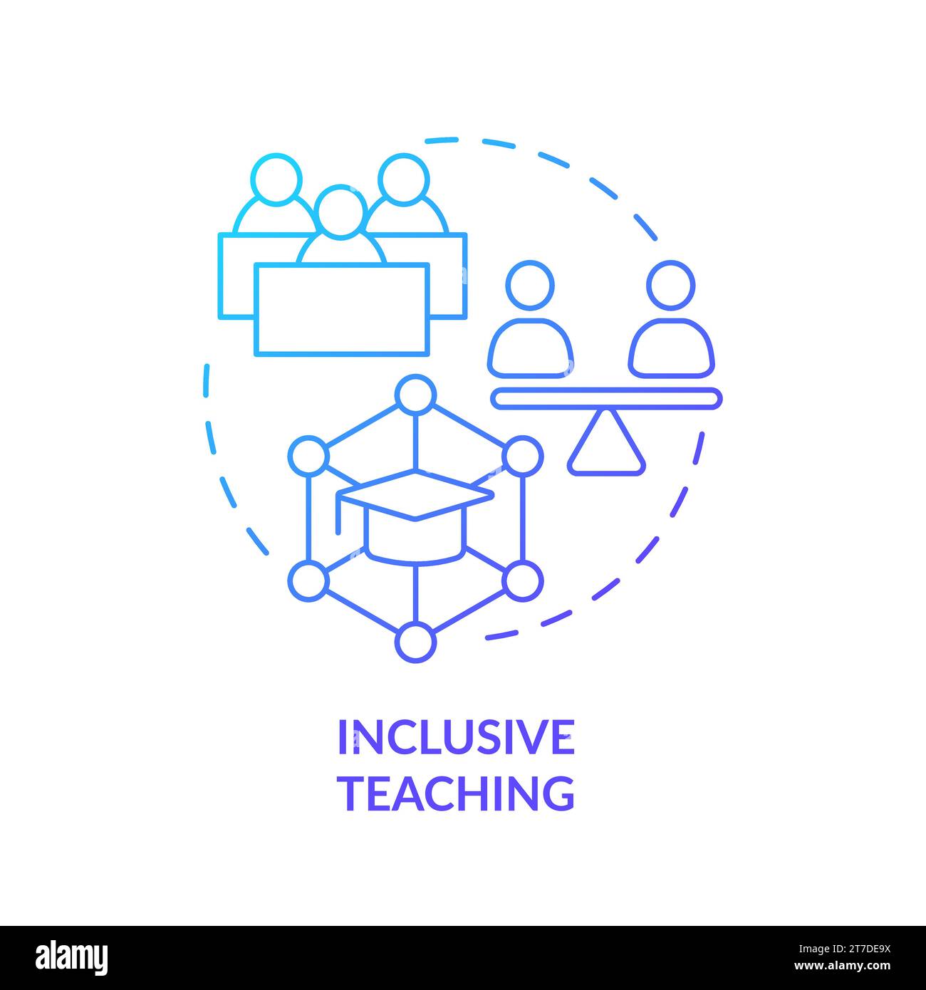 Gradient line icon inclusive teaching concept Stock Vector Image & Art - Alamy