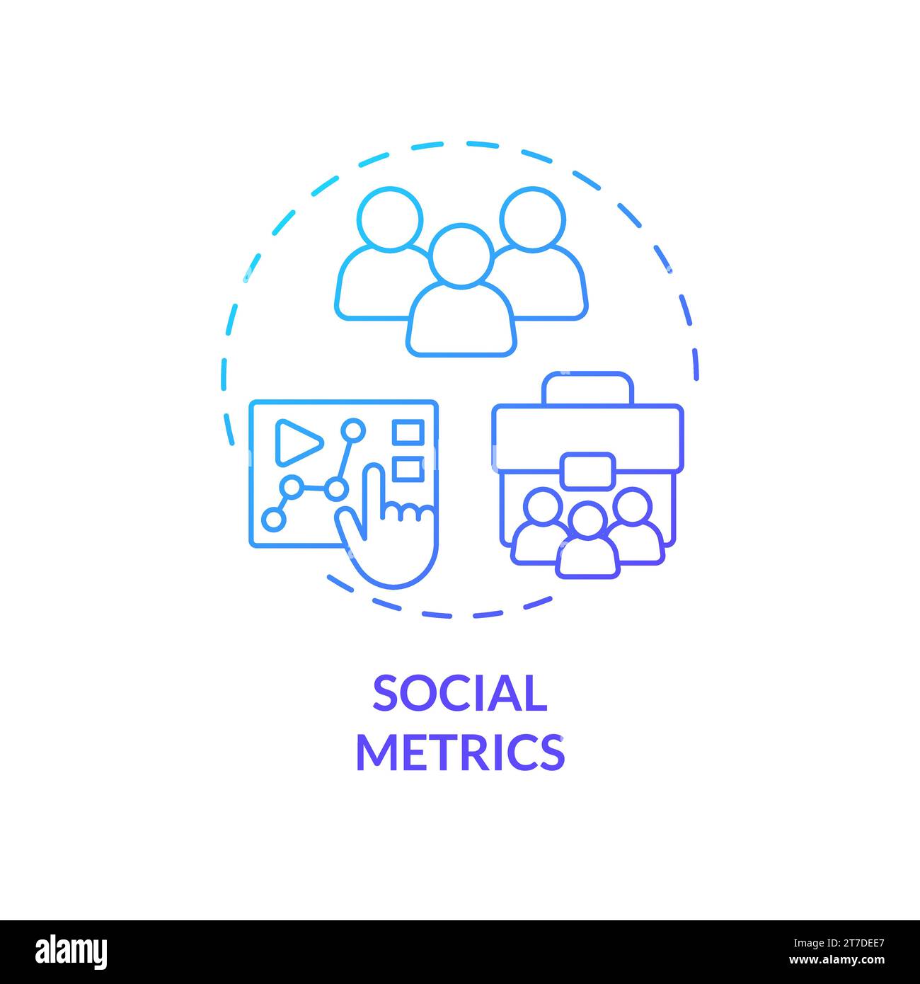 Gradient thin line icon social metrics concept Stock Vector Image & Art ... Gradient thin line icon social metrics concept Stock Vector Image & Art ...