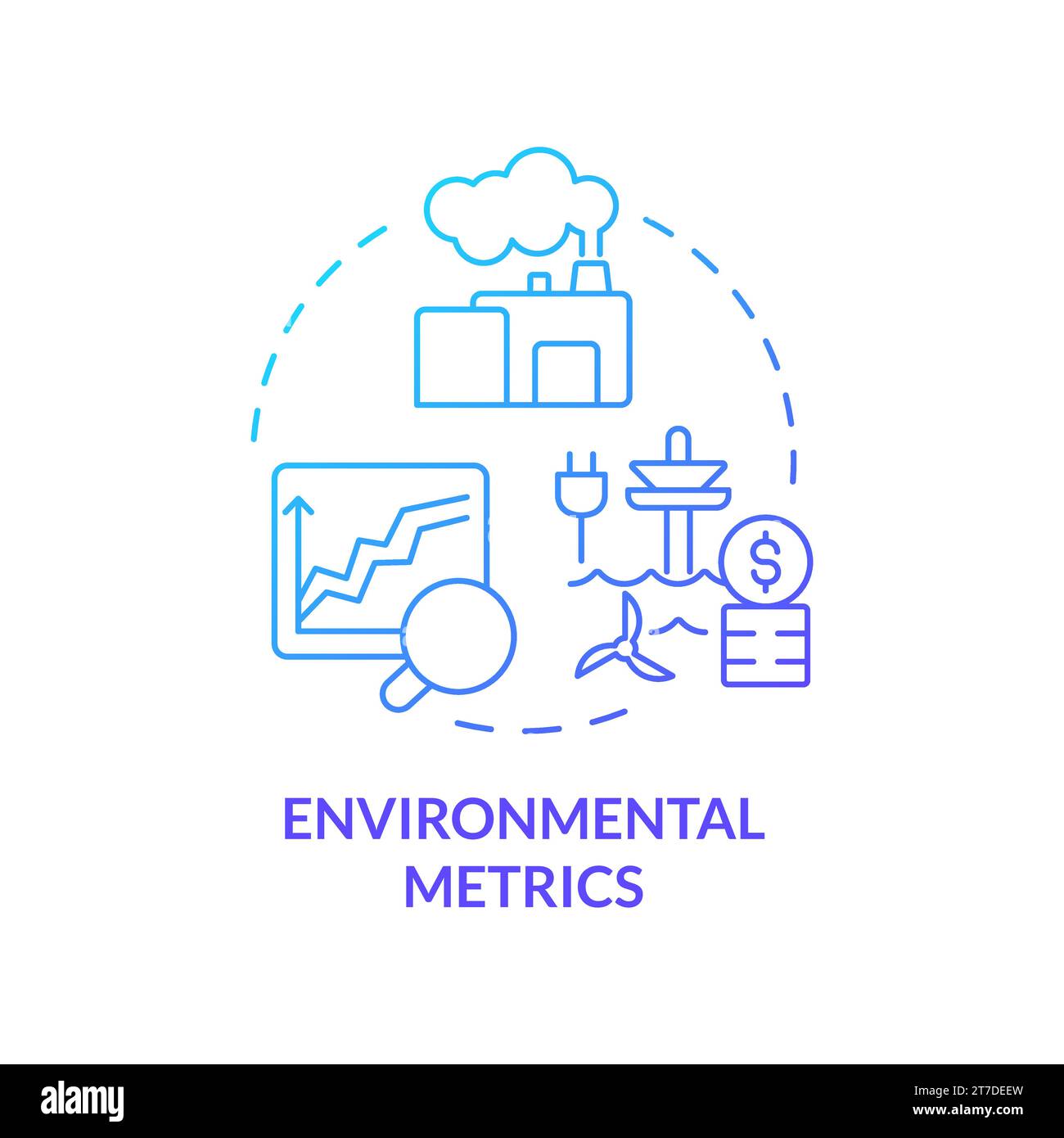 Gradient thin line icon environmental metrics concept Stock Vector ... Gradient thin line icon environmental metrics concept Stock Vector ...