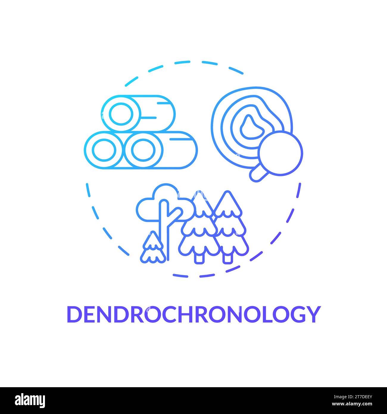 Gradient thin line icon dendrochronology concept Stock Vector Image & Art - Alamy