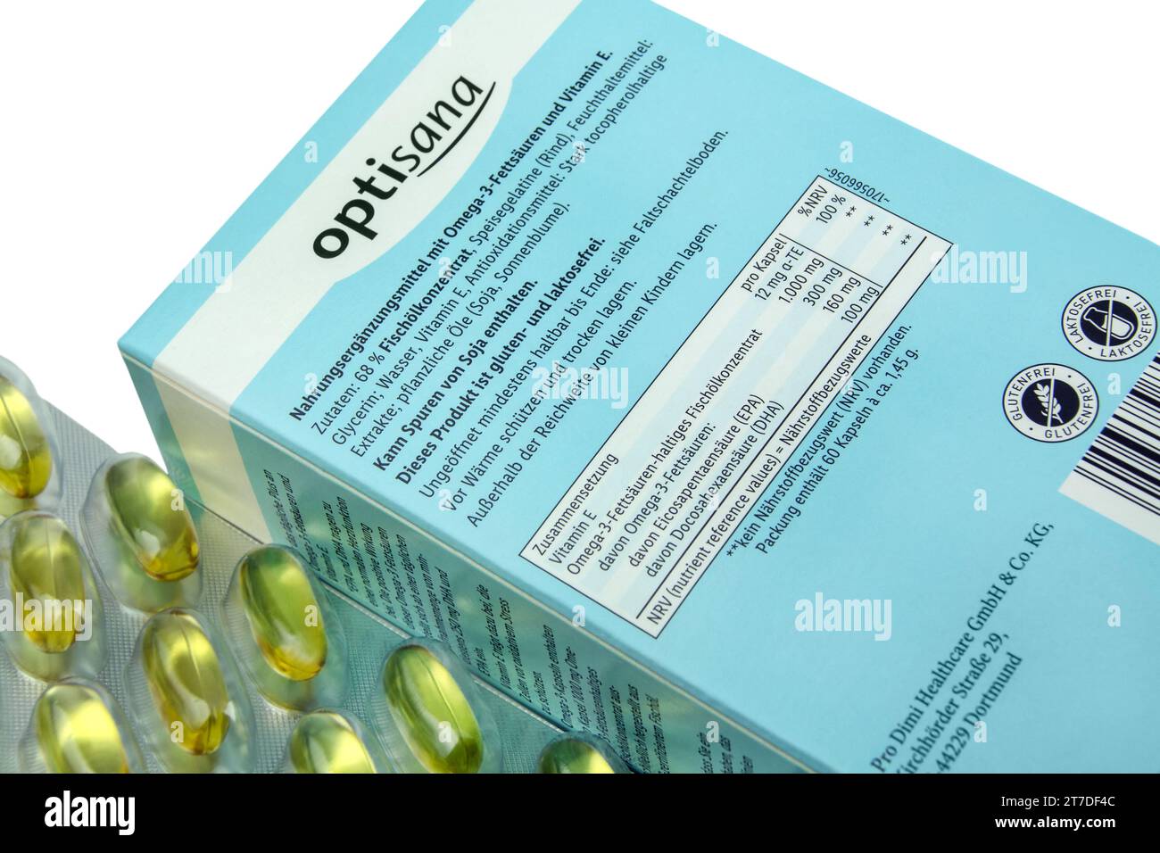 Optisana Omega-3 und Vitamin E Kapseln Nahrungsergänzungsmittel mit ...