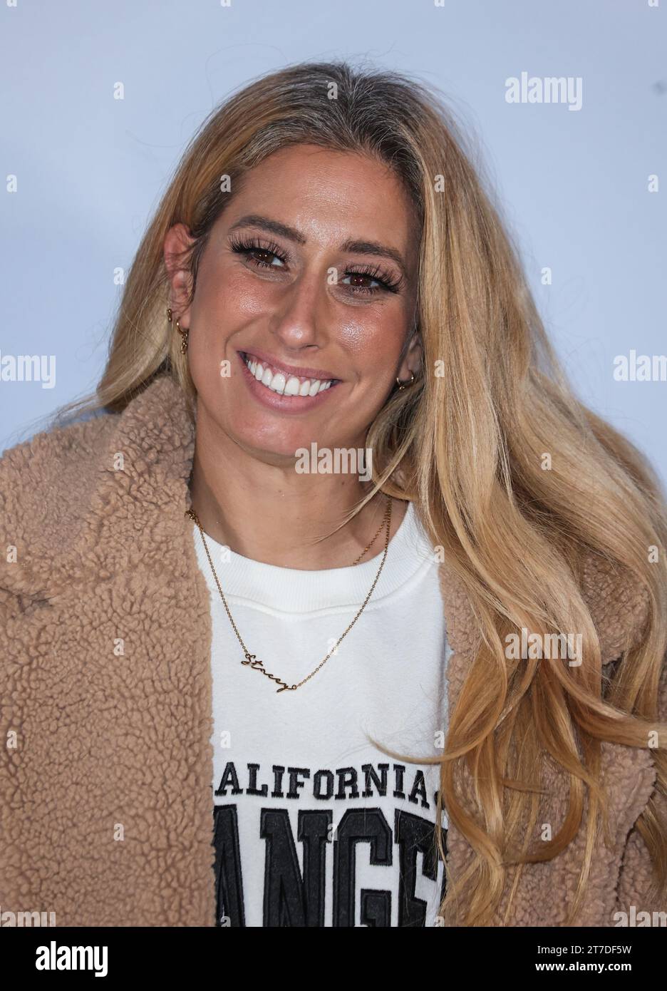 London, UK. 14th Nov, 2023. Stacey Solomon seen attending the launch of ...